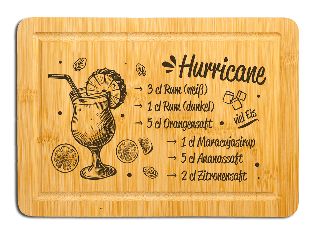 Schneidebrett "Hurricane Cocktail" – Tropische Genuss-Geschenkidee ...