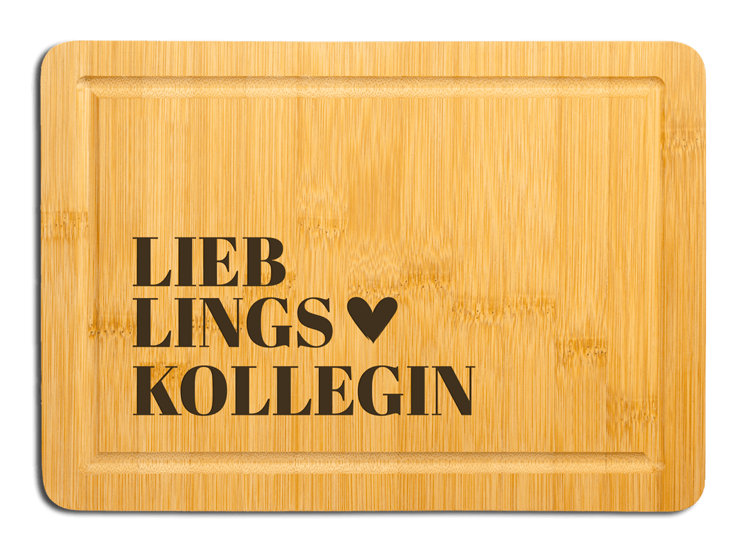 Graviertes Schneidebrett „Lieblingskollegin“ – Geschenk für Geburtstag ...