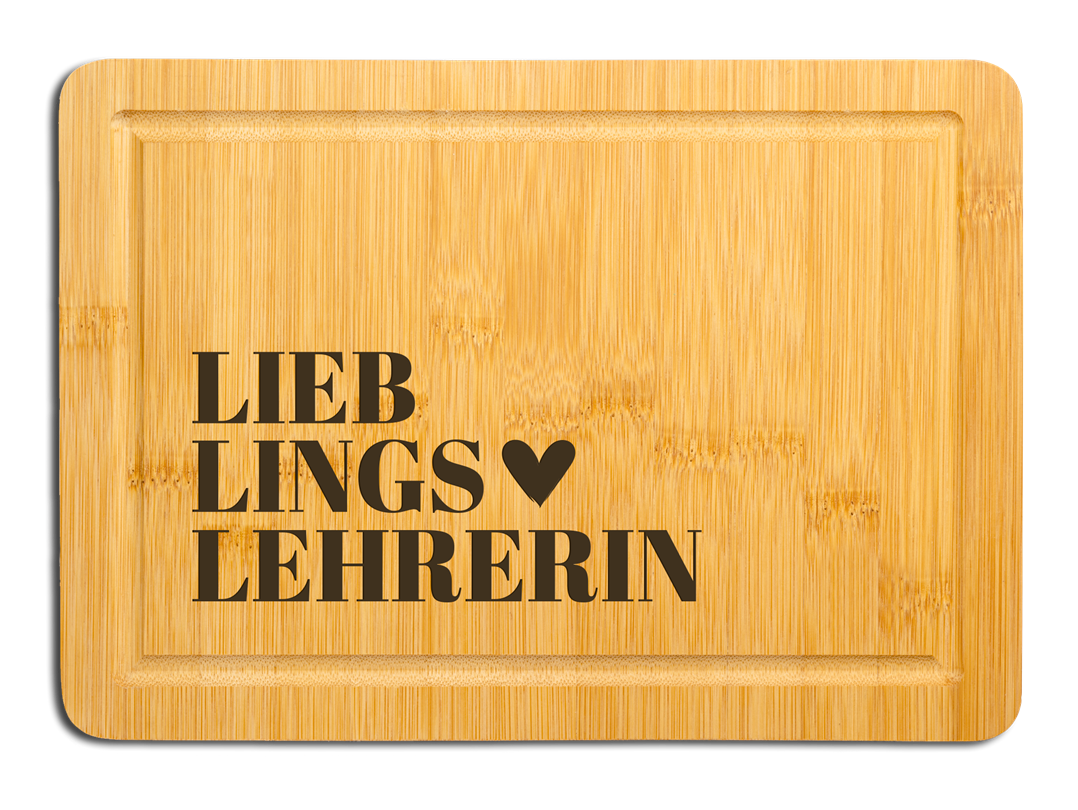 Graviertes Schneidebrett „Lieblingslehrerin“ – Geschenk zum Abschied ...