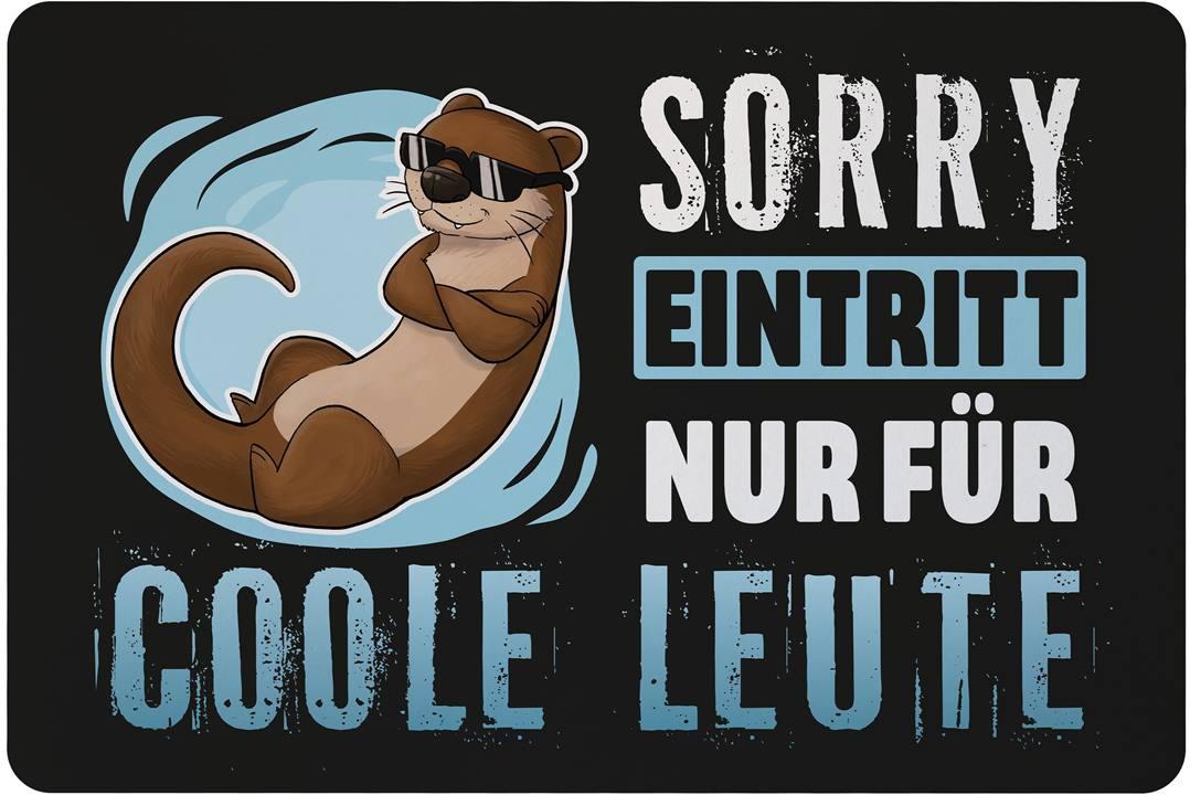 Lustige Otter-Fußmatte „Eintritt nur für coole Leute“ – Geschenkidee ...