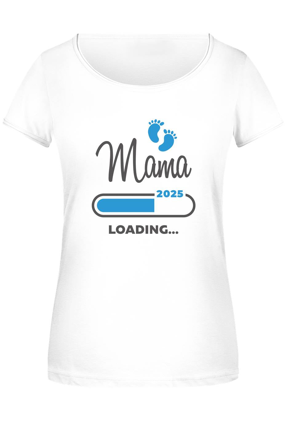 T-Shirt Damen „Mama loading 2025“ – Perfektes Geschenk für Schwangere ...
