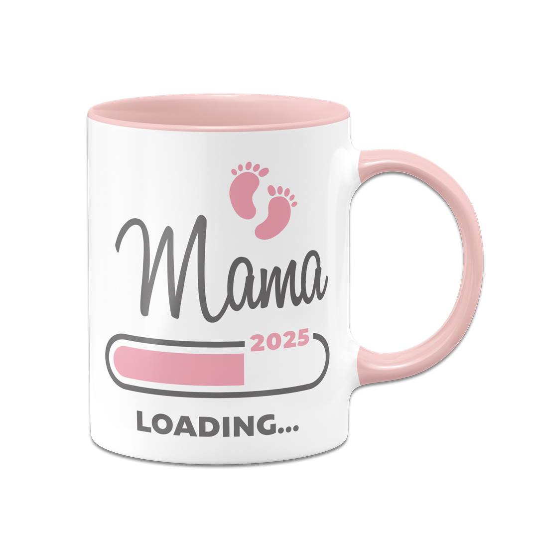 Tasse "Mama loading 2025" – Geschenk werdende Mütter, Schwangerschaft ...