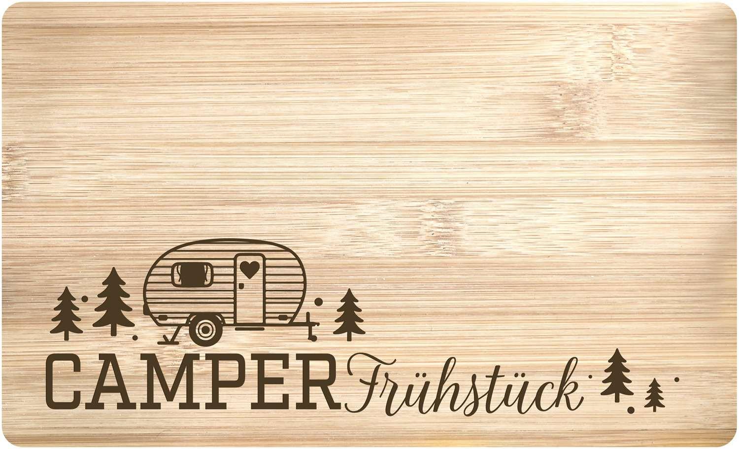 Echtholz Frühstücksbrett „Camper-Frühstück“ –Geschenk für Vanlife Fans ...